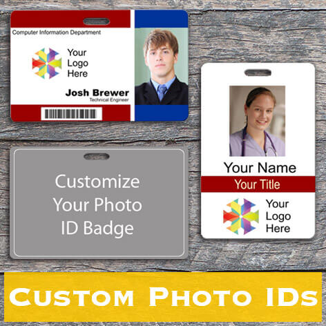 Photo Name Badges - Design Custom Picture ID Cards Online