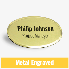 Engraved Metal Name Tags - Name Tag Wizard