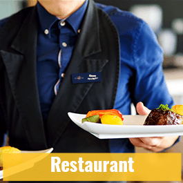 Restaurant Name Tags, Food Delivery Name Tags - Name Tag Wizard