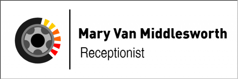 Full Color Tire Name Tag - Name Tag Wizard