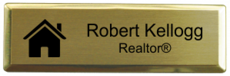 Real Estate Name Tag - Executive Holder Badges - Name Tag Wizard