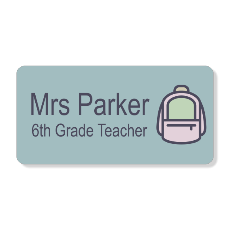 Backpack School Name Tag - Name Tag Wizard