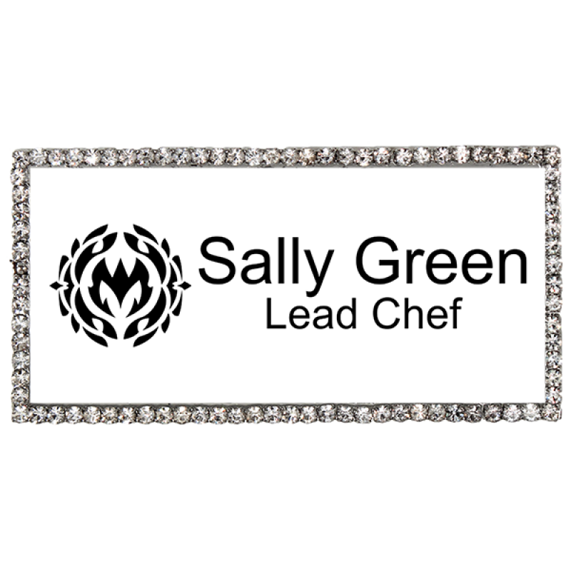 Bedazzled Restaurant Server Name Tag - Name Tag Wizard