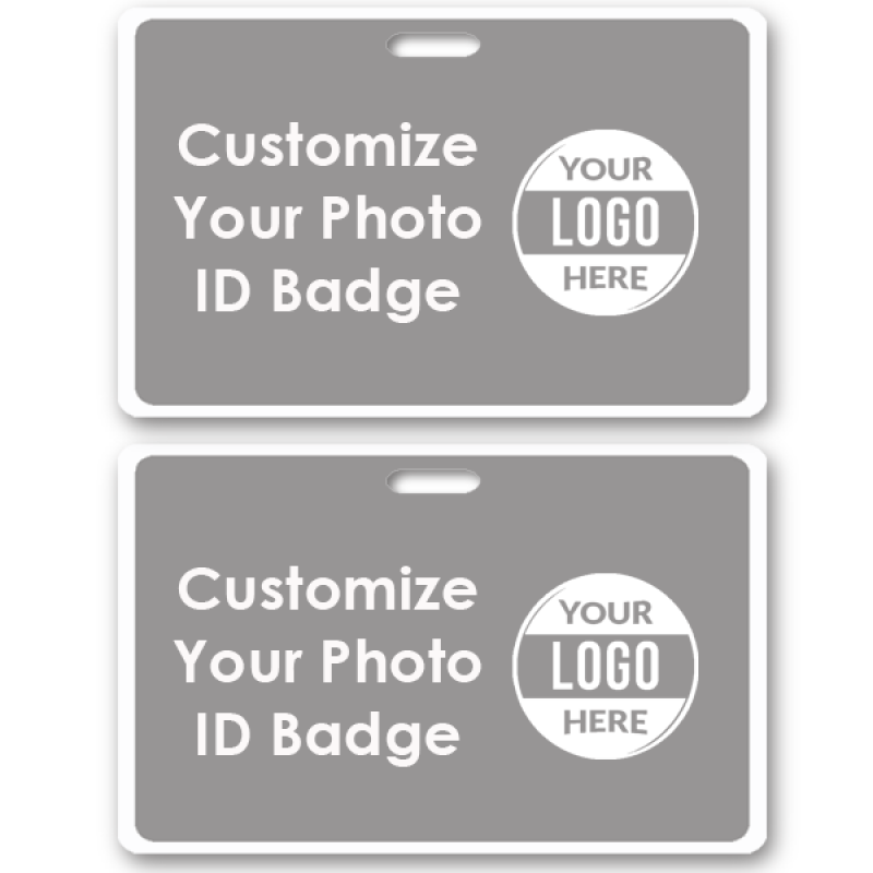 Horizontal Double Sided ID Card Name Tag Wizard