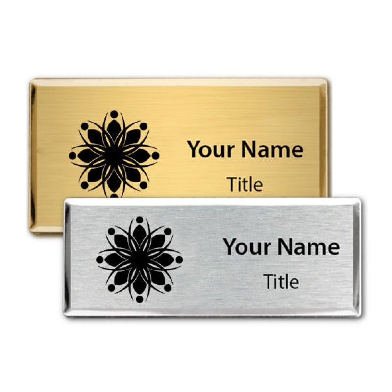 Engraved Executive Beveled Badges - Name Tag Wizard
