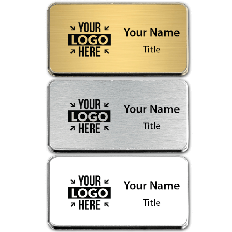 Medium Engraved Executive Badges with Rounded Corners | Name Tag Wizard