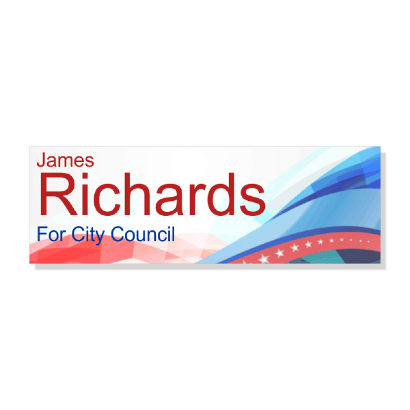 Local Election Candidate Support Name Tag - Name Tag Wizard