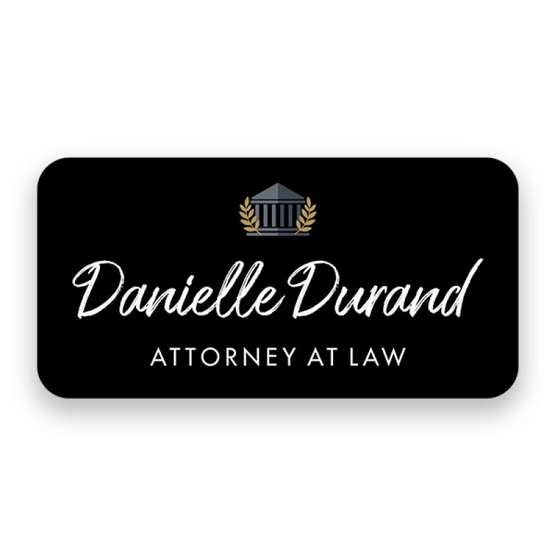 Court of Law Script Lawyer Name Tag - Name Tag Wizard