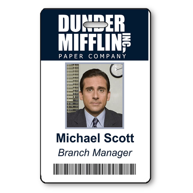 Michael Scott Halloween Photo ID - Name Tag Wizard