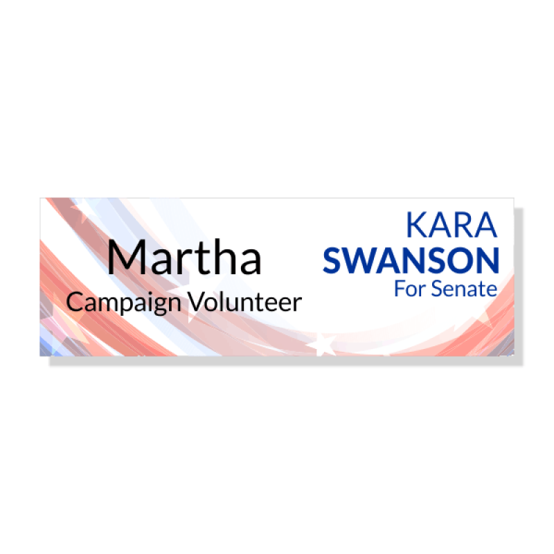 Right Logo Local Election Campaign Name Tag - Name Tag Wizard