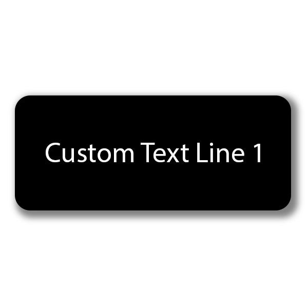 Custom 1 Line Laser Engraved Name Tag | Name Tag Wizard
