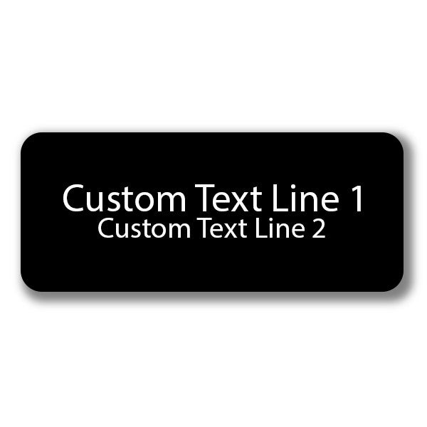 2 Line Laser Engraved Custom Name Tag - Name Tag Wizard