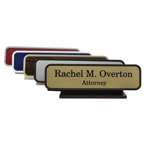 Classic Executive Desk Name Plate, Fully Customizable 2" X 8" - Name ...