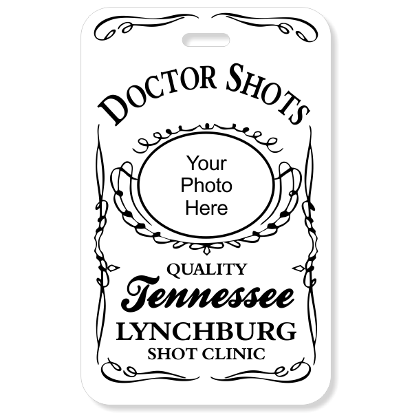Doctor Shots Costume Photo ID - Halloween - Name Tag Wizard