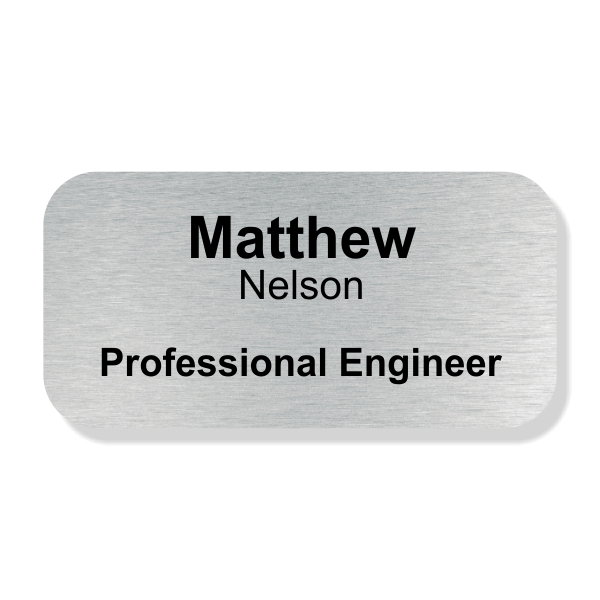 Engraved Professional Engineer Name Tag - Name Tag Wizard