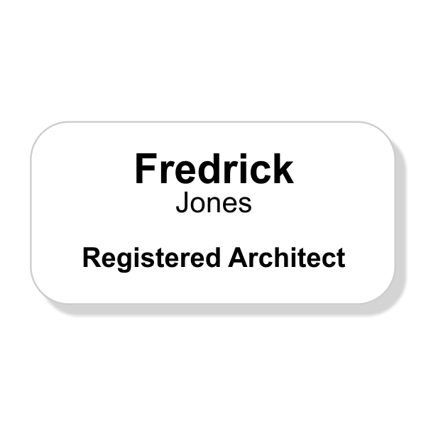 Engraved Registered Architect Name Tag - Name Tag Wizard