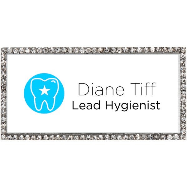 Fancy Dental Hygenist Name Tag - Name Tag Wizard