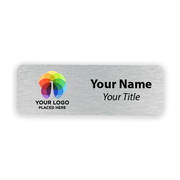 Custom Full Color Custom Name Tag | 1" x 3" | Name Tag Wizard