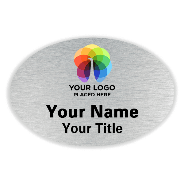 Full Color Custom 2" x 3" Oval Name Tag - Name Tag Wizard