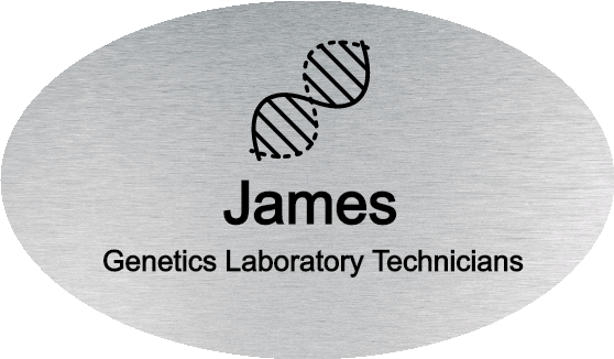 Genetics Laboratory Technicians Oval Name Tag - Name Tag Wizard