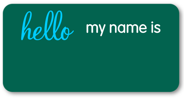 Hello my name is Rectangle Reusable Name Tag - Name Tag Wizard