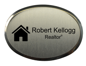 Real Estate Oval Executive Name Tag - - Name Tag Wizard