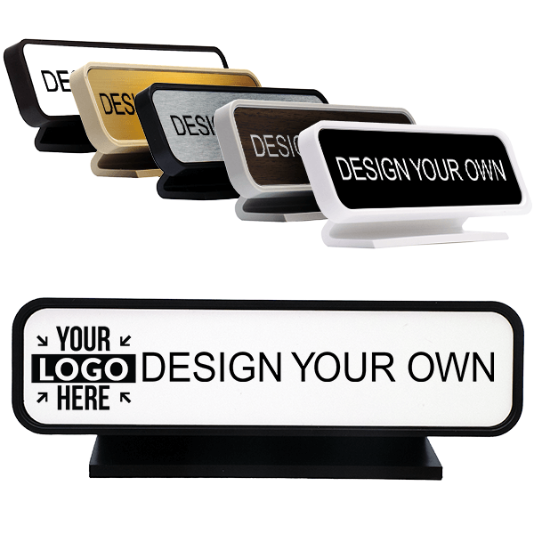 Rounded Engraved Desk Sign 2" X 8" - Name Tag Wizard