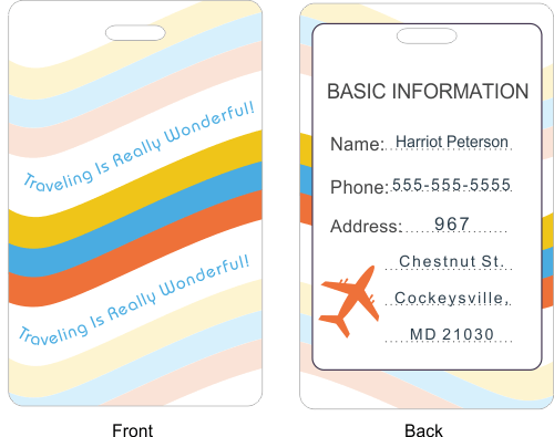 Traveling Is Wonderful Custom Luggage Tag - Name Tag Wizard