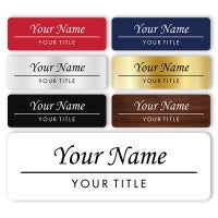 1" x 3" Engraved Plastic Custom Name Tag in Traditional Serif Font ...