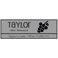 3 Line Healthy Restaurant Name Tag - Name Tag Wizard