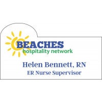 Left Dome Rectangle Shaped Name Tag - Name Tag Wizard