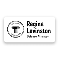 Custom Logo Lawyer Name Tag - Name Tag Wizard