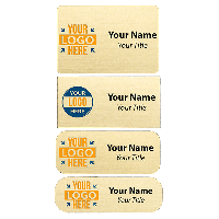 Standard Custom Gold Name Tags - NameTag Wizard