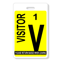 Numbered Visitor Badge - Name Tag Wizard