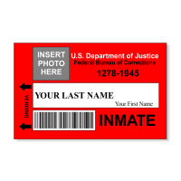 Prison Inmate Costume Photo Id - NameTag Wizard