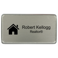 Rectangular Real Estate Premier Name Tags - Name Tag Wizard