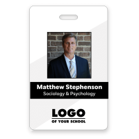 Custom Mascot School Photo ID w/ Barcode - Name Tag Wizard