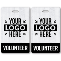 Volunteer Custom Logo Photo ID Badge - NameTag Wizard